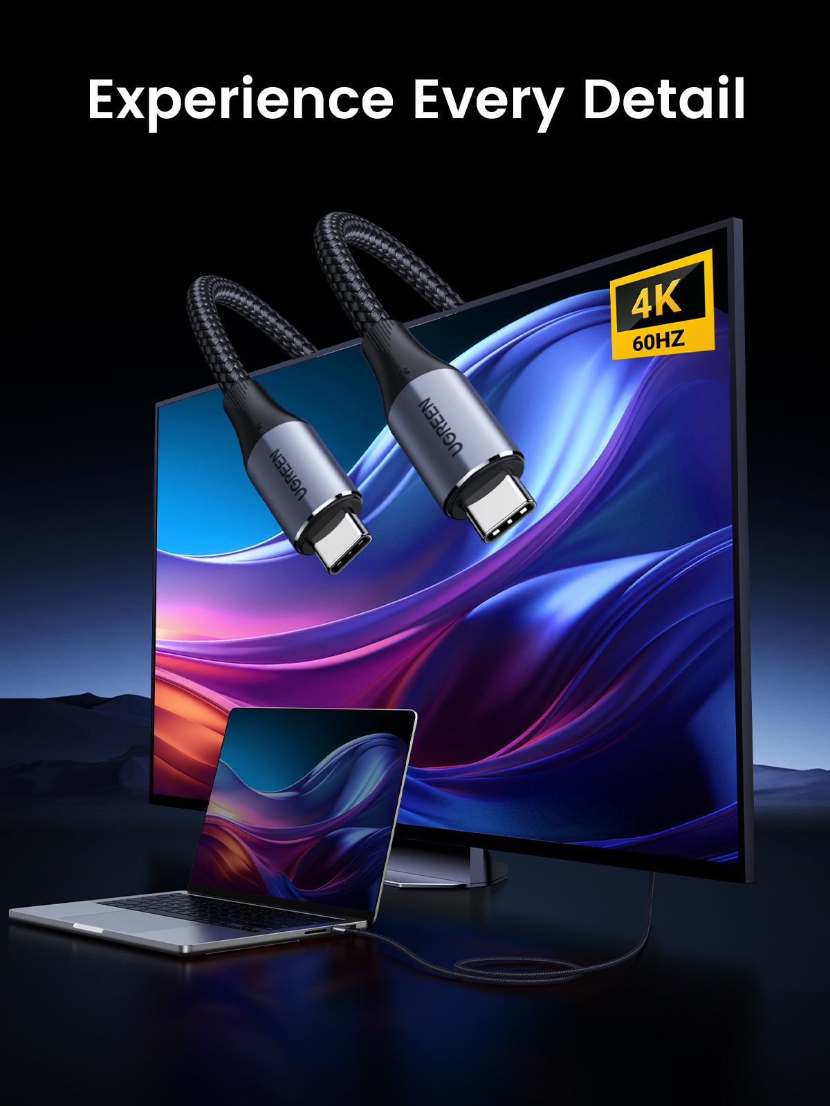 UGREEN 140W USB-C Charging Cable - USB 3.2 Gen2 10Gbps, 1M | UGREEN UK