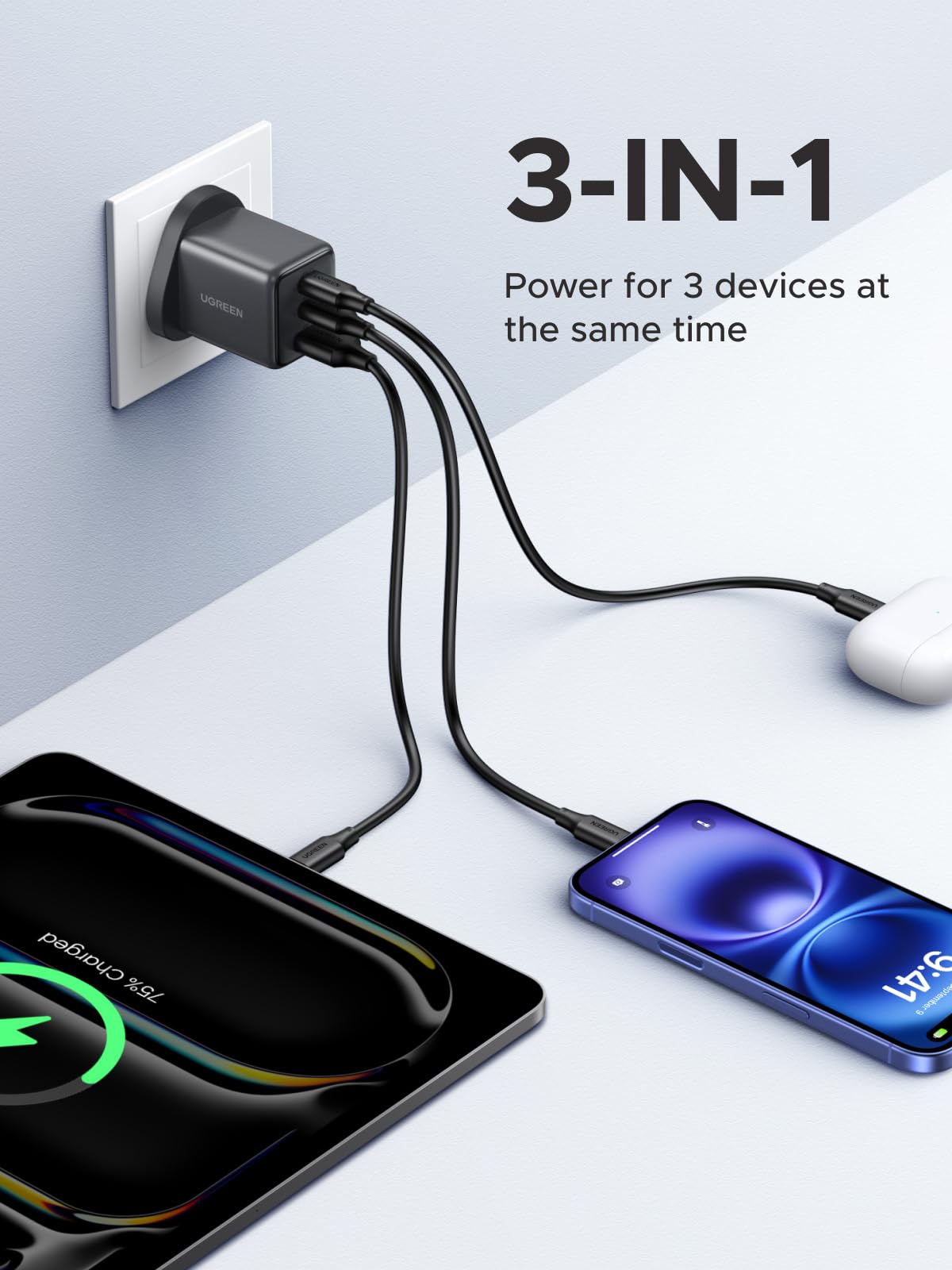 UGREEN 30W 3-Port Charger | UGREEN UK