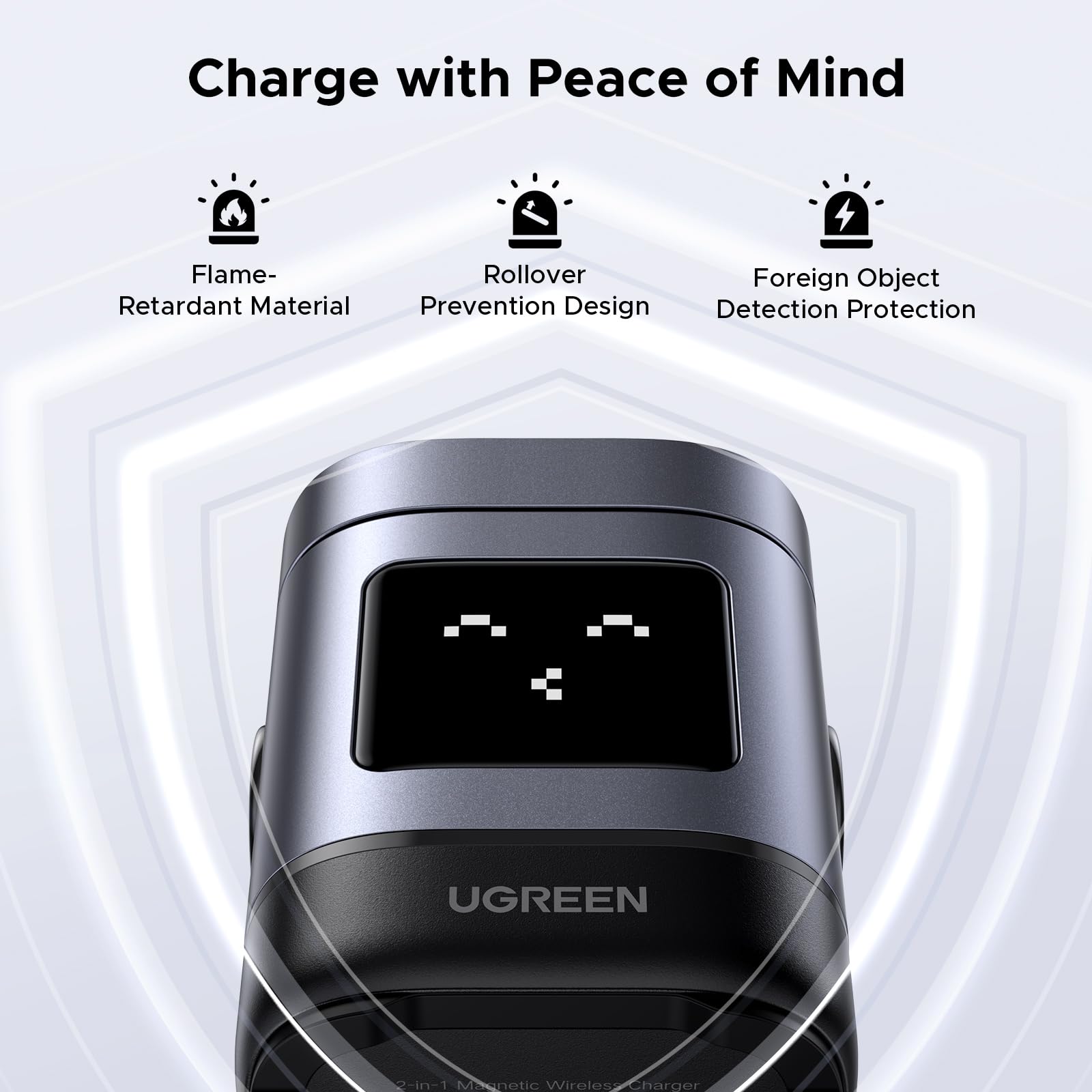 UGREEN Uno 2-IN-1 Magnetic Wireless Charger 15W | UGREEN UK