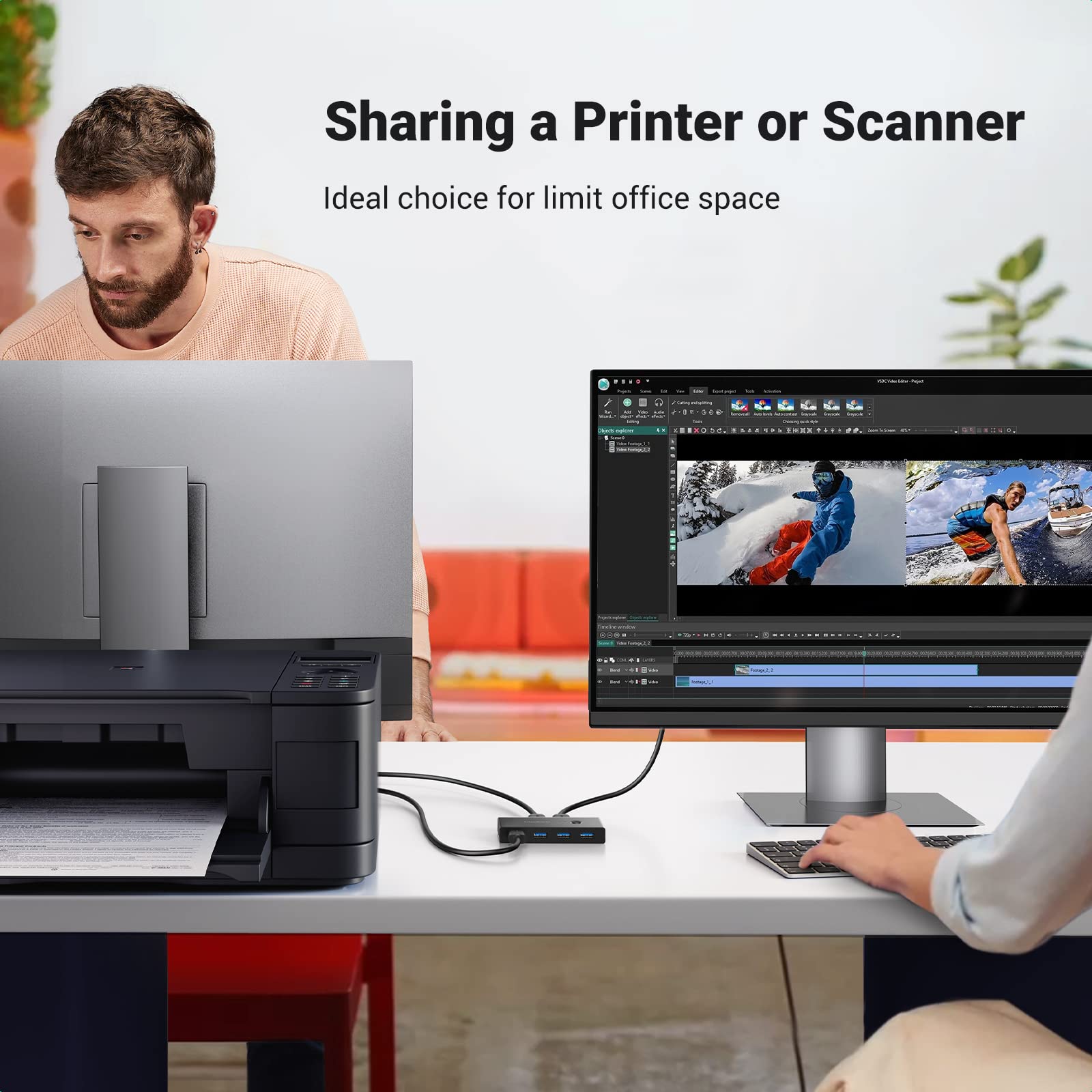 UGREEN 4 Port USB 3.0 5Gbps High-Speed Switch Selector | UGREEN UK