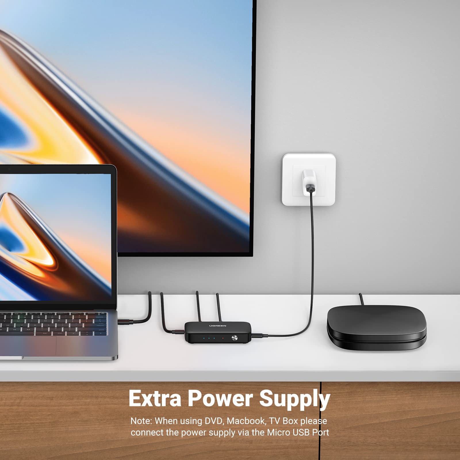 UGREEN 3-IN-1 OUT HDMI Switch - 4K 3D HD, Remote Control | UGREEN UK