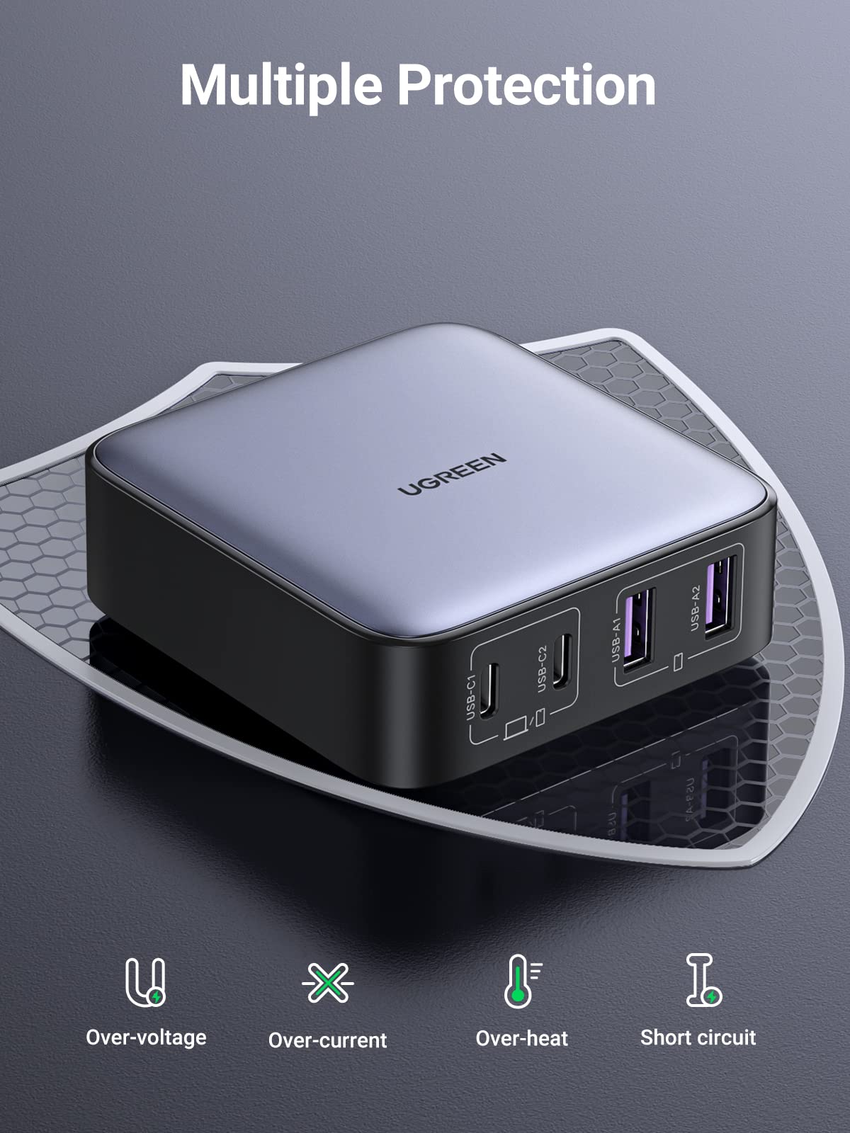 UGREEN Nexode 65W GaN Desktop Charger 4-Ports | UGREEN UK