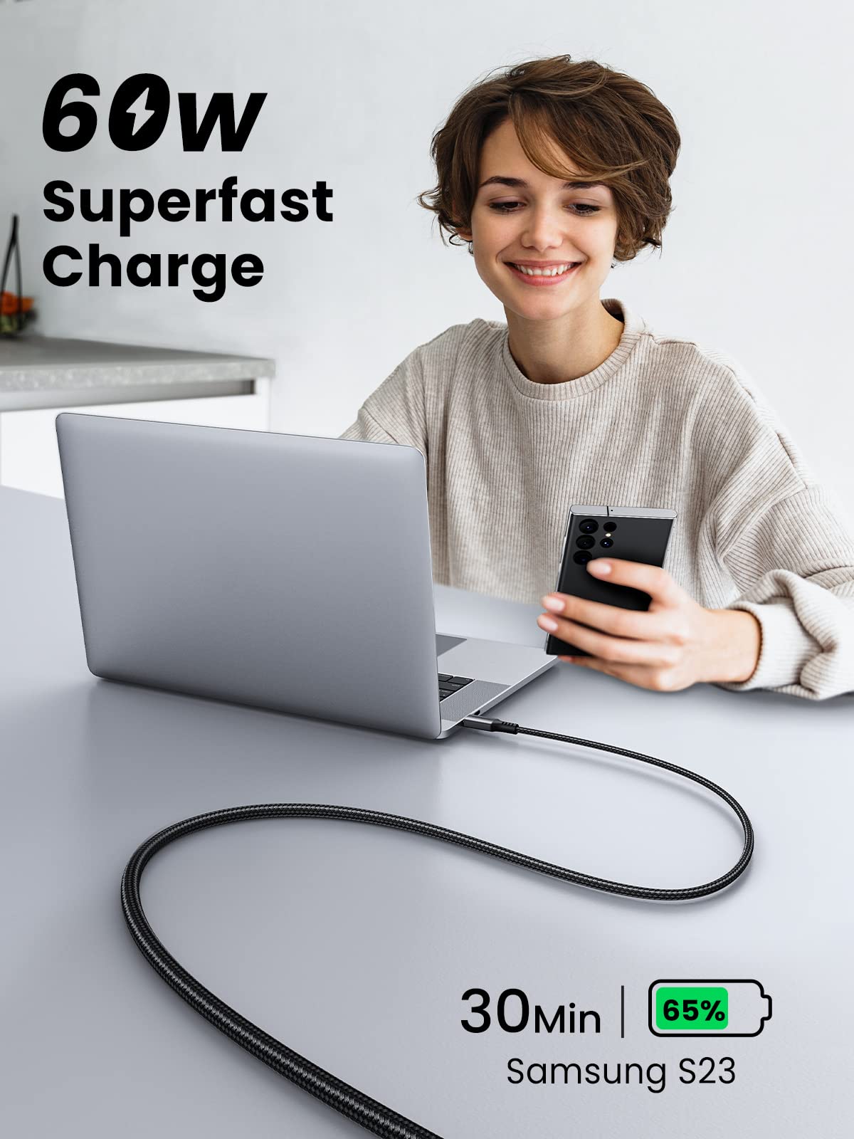 UGREEN USB-C to USB-C 60W Charger Cable | UGREEN UK